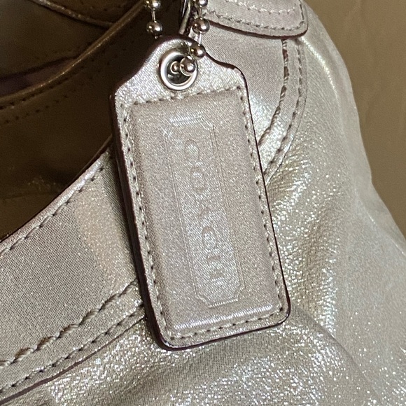 Coach | Bags | Vintage Coach Leather Metallic Handbag | Poshmark